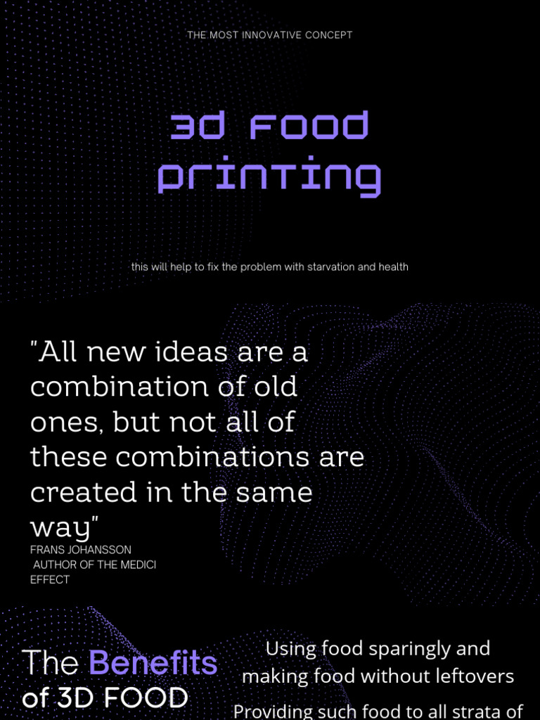 3D Food Printing | PDF