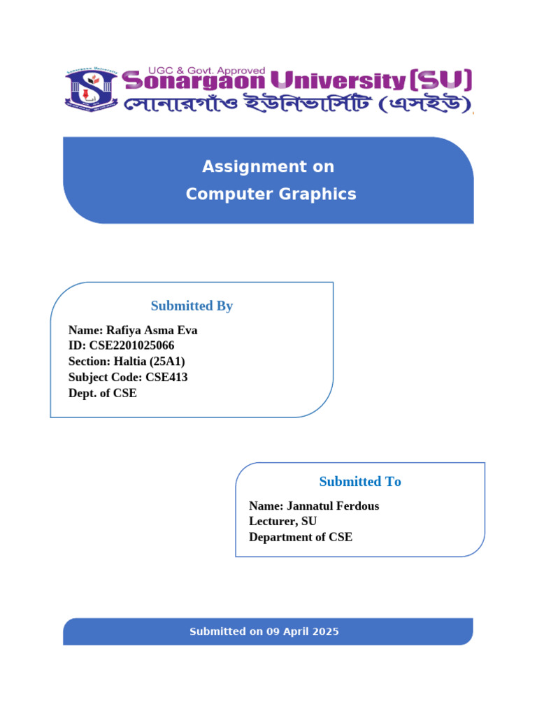 Assignment Cover Page | PDF