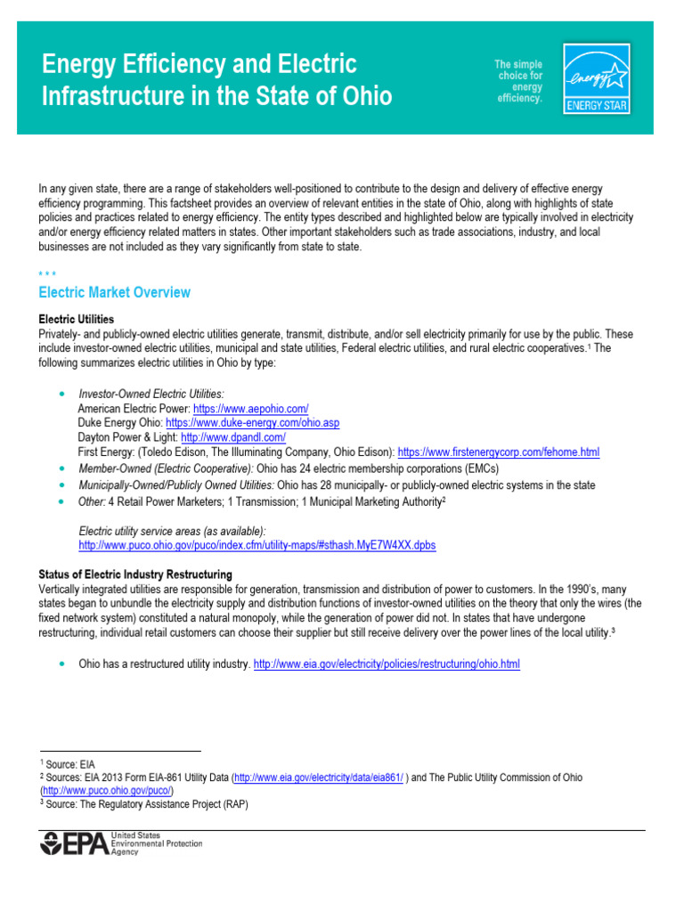 State Profiles Ohio 508 | PDF | Public Utility | Electric Power