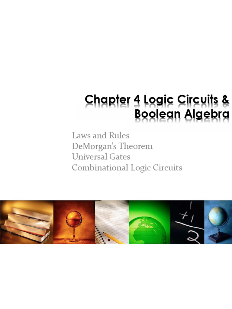 Boolean Algebra and Logic Circuits Guide | PDF | Logic Gate | Boolean ...