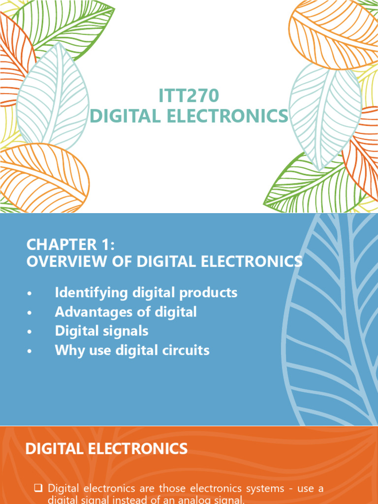 Chapter 1 Introduction To Digital Electronics | PDF | Digital Signal ...