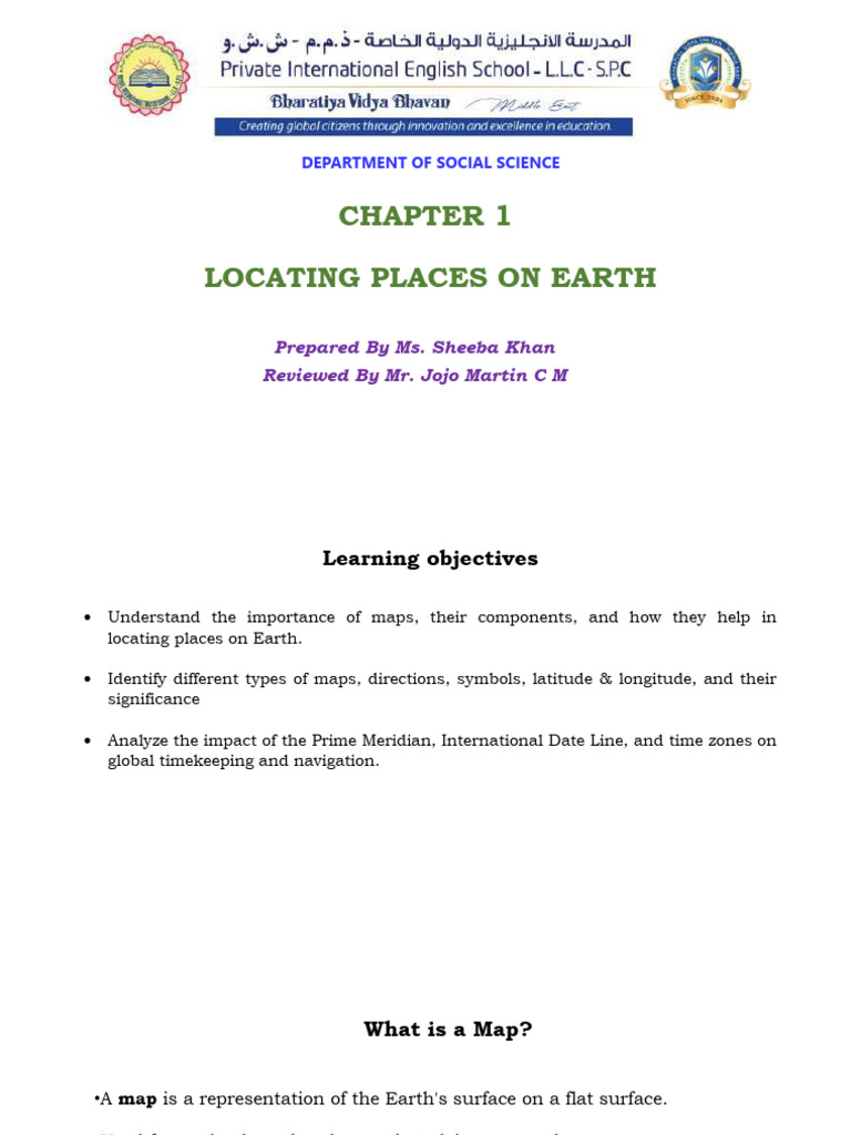 Locating Places On The Earth | PDF | Map | Longitude