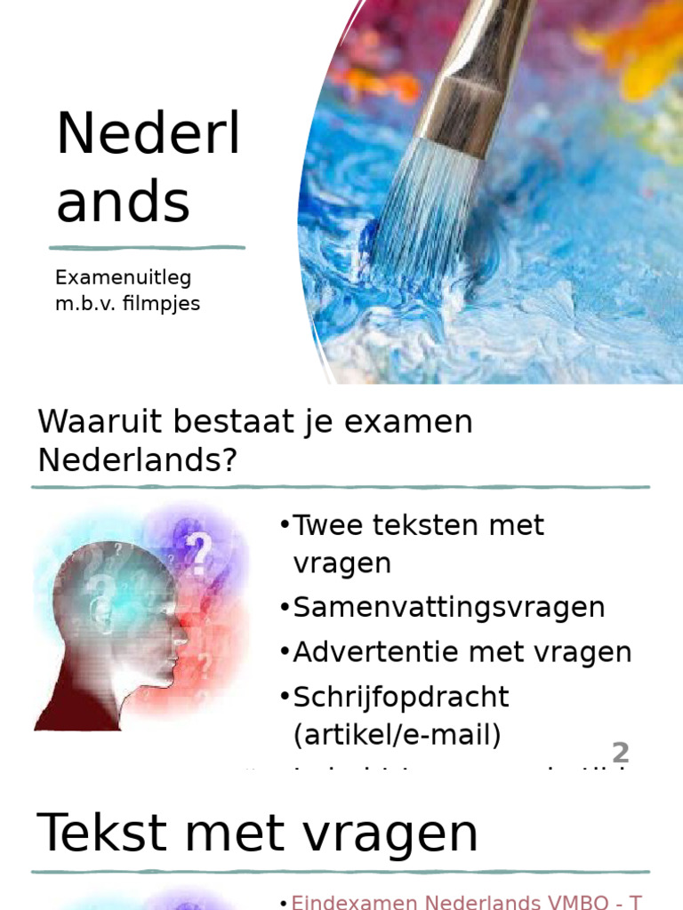 Examenuitleg in Filmpjes | PDF