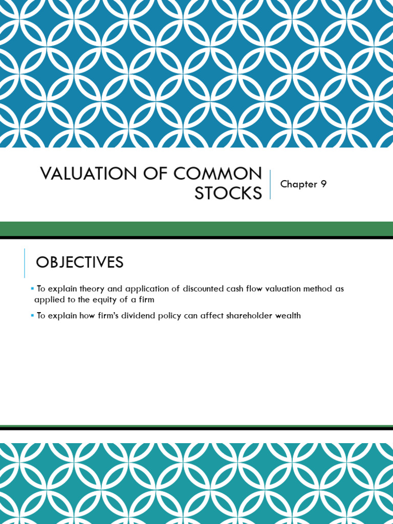 Chapter 9 Valuation Common Stock - NEW | PDF | Equity (Finance) | Dividend