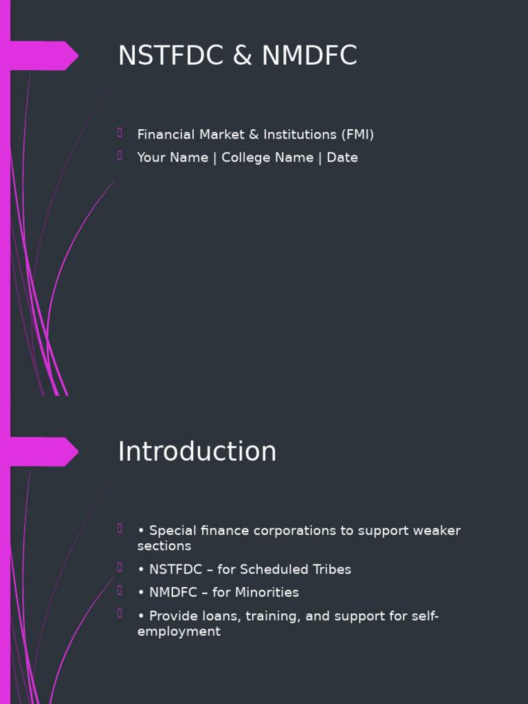 NSTFDC_NMDFC_Easy_Presentation | PDF