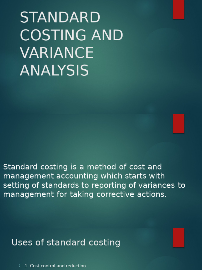 Standard Costing AND VARIANCE ANALYSIS | PDF | Labour Economics | Variance