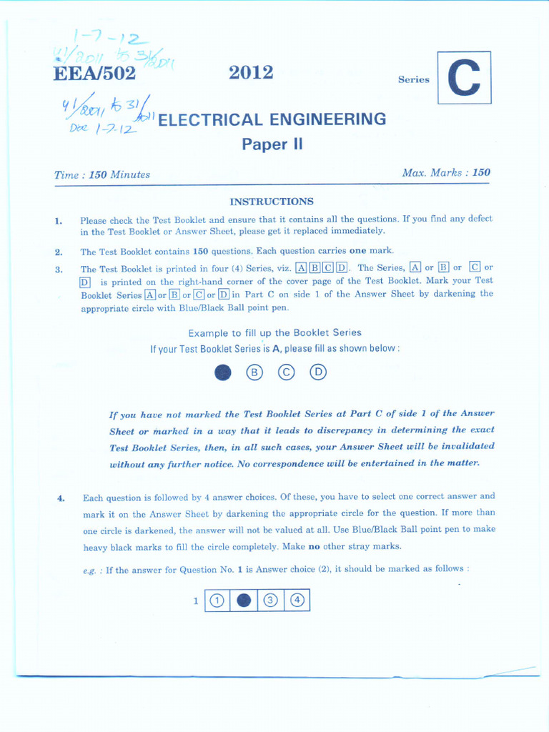 Aee_electrical Engineering Paper - II | PDF