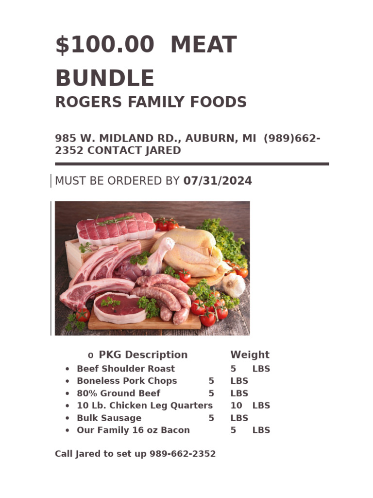 Rogers Meat Bundle | PDF