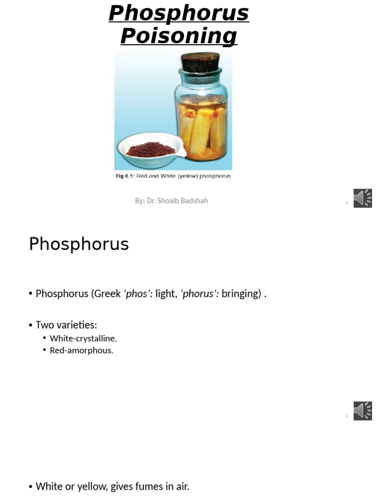 Phosphorus Poisoning: Risks and Treatment | PDF | Phosphorus