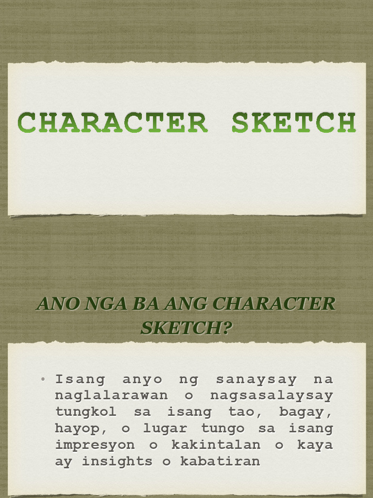 Character Sketch | PDF