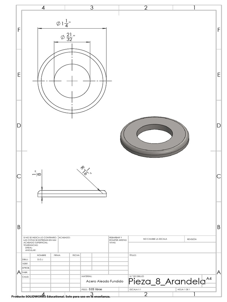 Pieza 8 Arandela | PDF