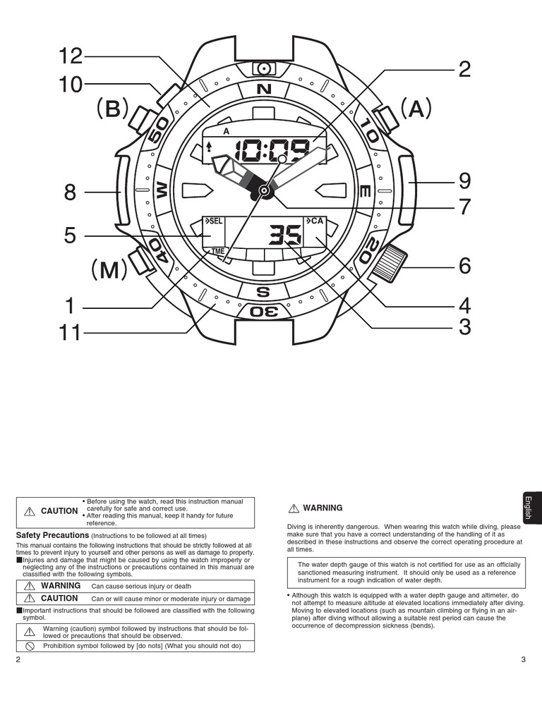 Citizen Instruction Manual C900 | PDF | Atmospheric Pressure | Altimeter