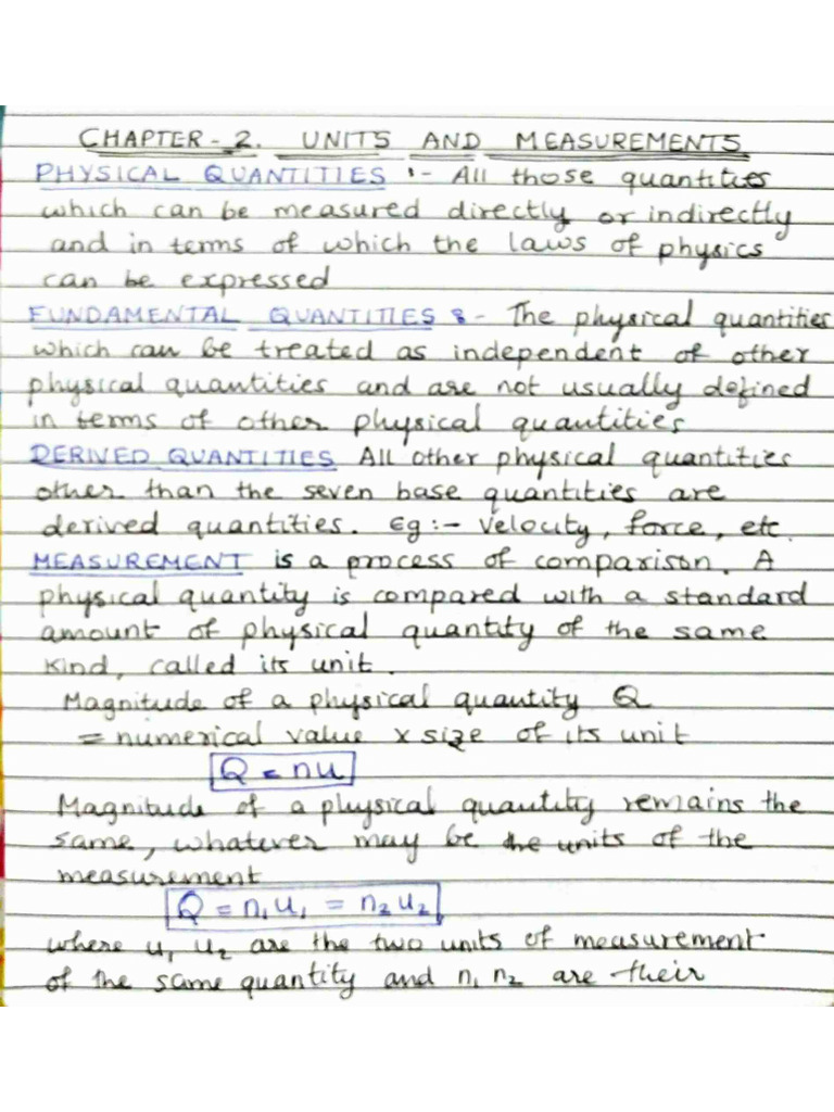 CH-1 Units and Dimensions | PDF