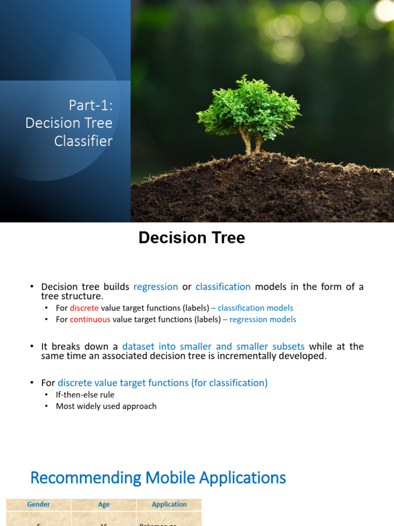 Lec-2 Decision Tree - 13-8-2024 | PDF | Machine Learning | Theoretical ...