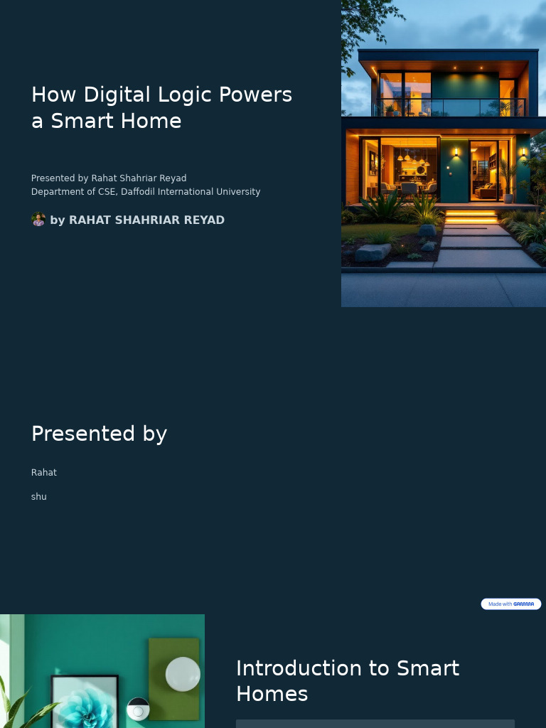Digital Logic in Smart Homes Explained | PDF