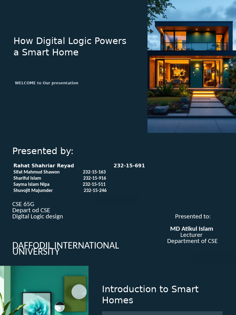 DLD Presentation | PDF | Home Automation | Logic Gate