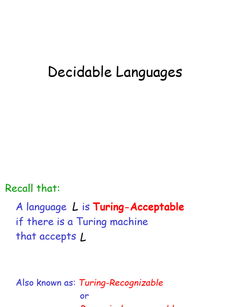 23 Decidable Undecidable | PDF | Computability Theory | Mathematics