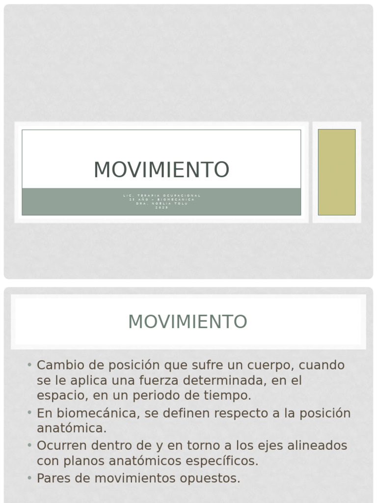 MOVIMIENTO | PDF | Mano | Términos anatómicos de ubicación