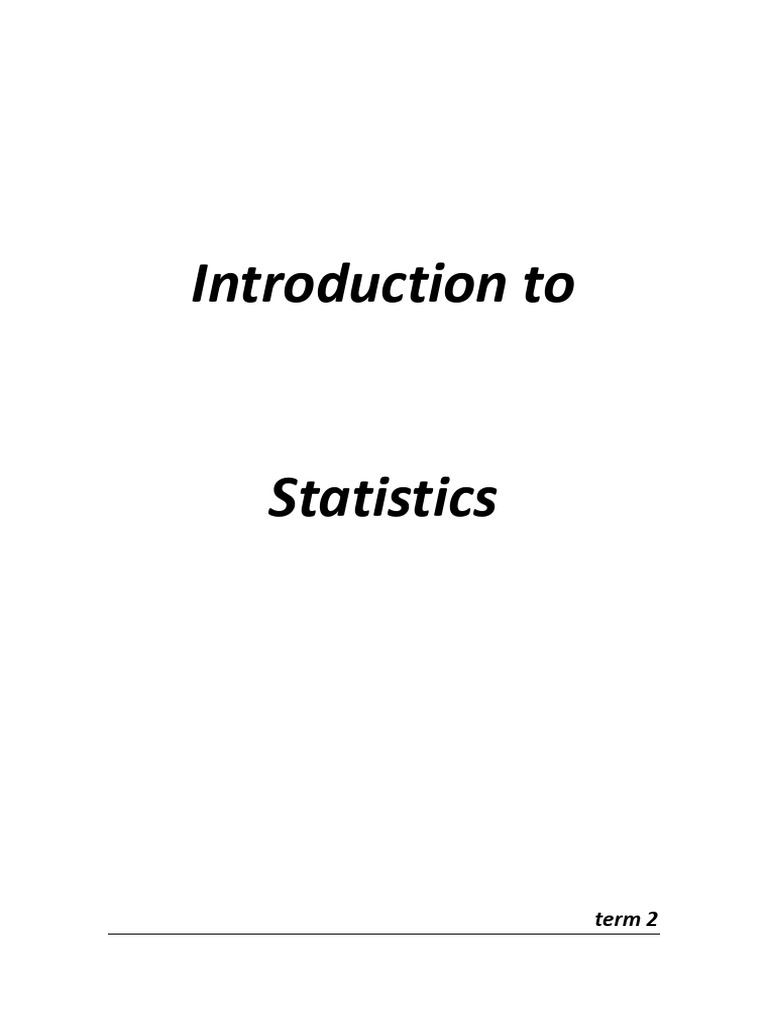 Statistics Course Overview and Tasks | PDF | Statistics | Level Of ...