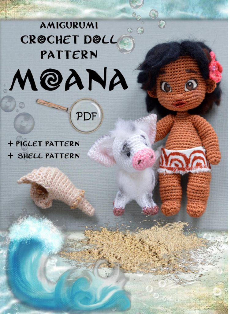 PaprikaCrochetDolls Princesa Disney Moana Bebe Pua Cerdo Caracol | PDF ...