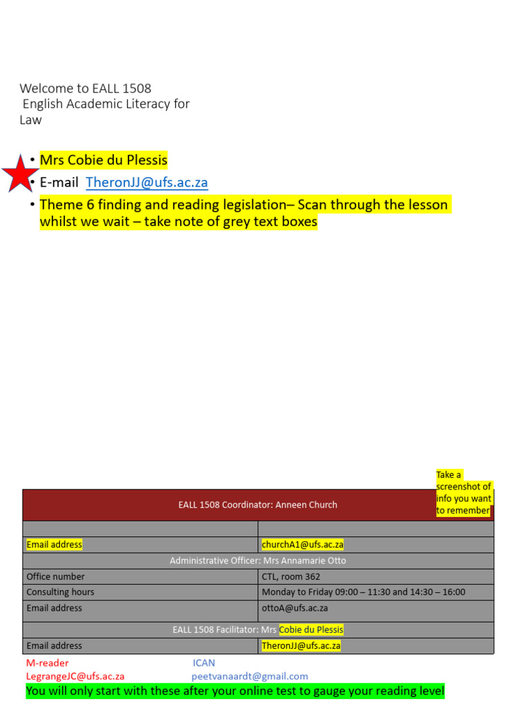 English Academic Literacy for Law Guide | PDF