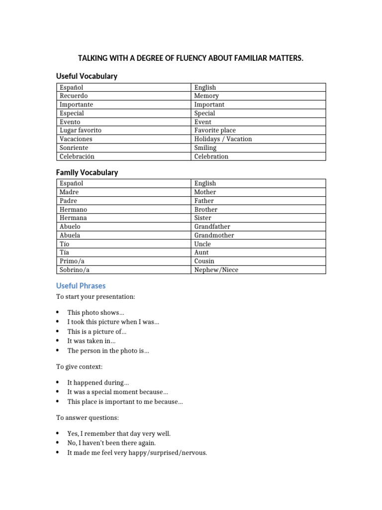Vocabulary For Fluent Conversations Pdf