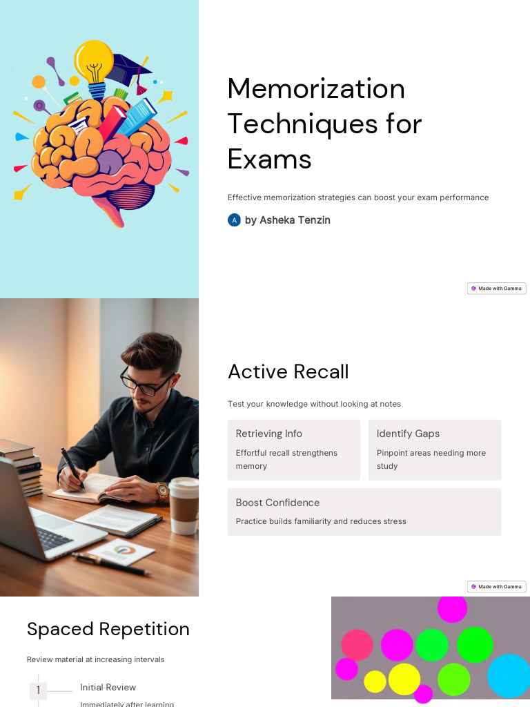 Memorization Techniques for Exams 1727429015 | PDF | Memory | Recall (Memory)