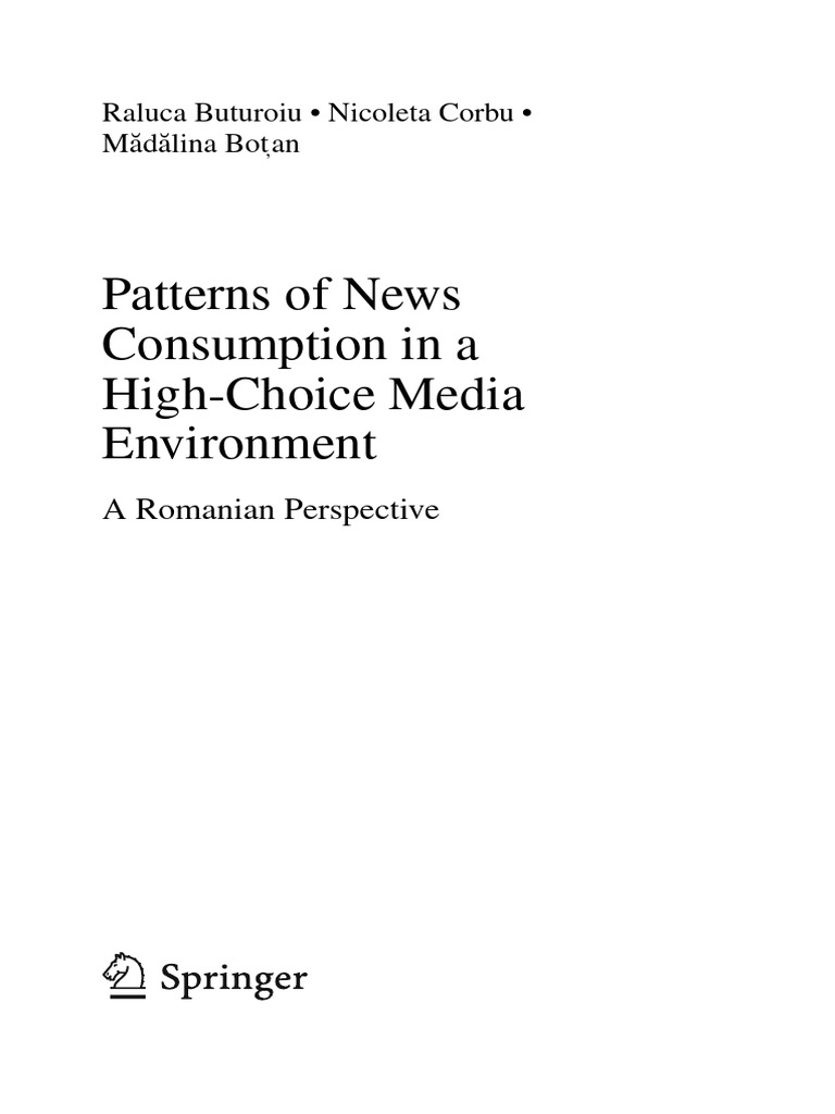 Patterns of News Consumption in A High-Choice Media Environment | PDF ...