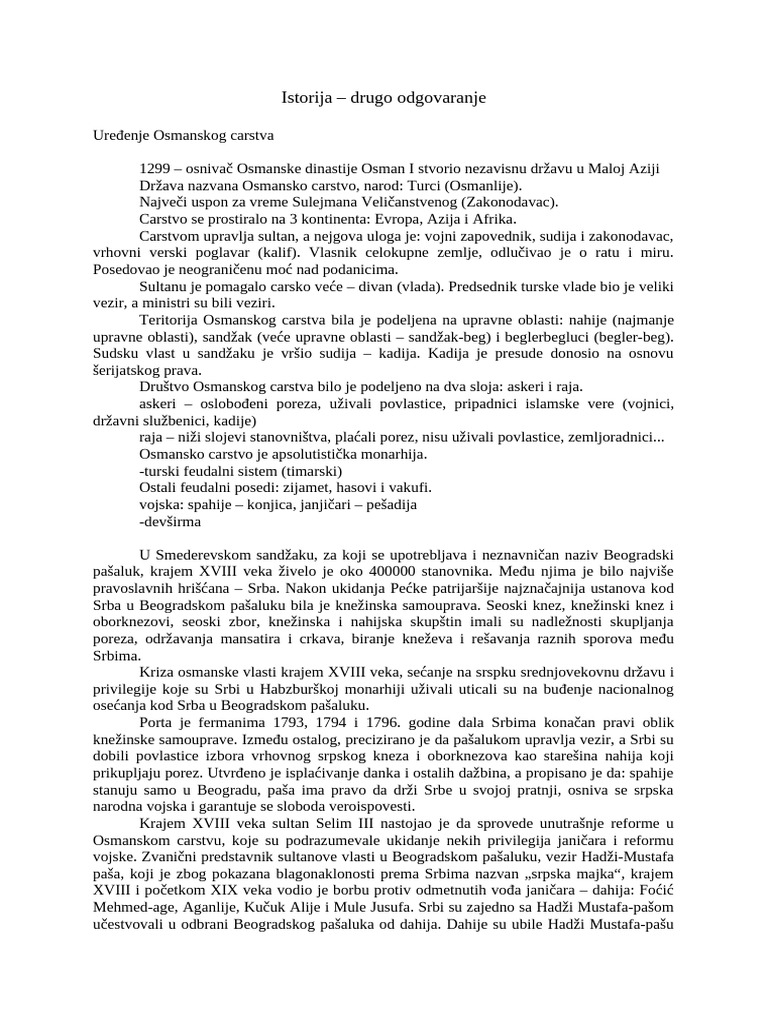 Istorija - 2. odgovaranje | PDF