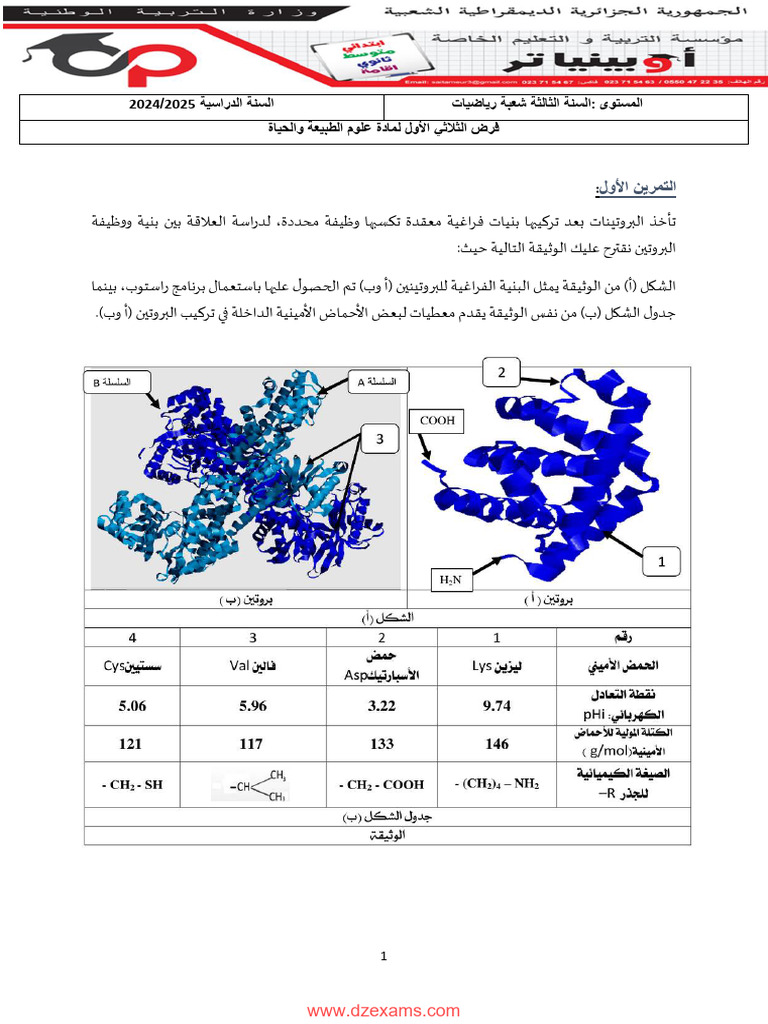 Dzexams 3as Sciences Naturelles 535911 | PDF
