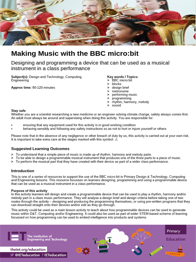 Making Music With The BBC Microbit | PDF | Engineering | Tempo