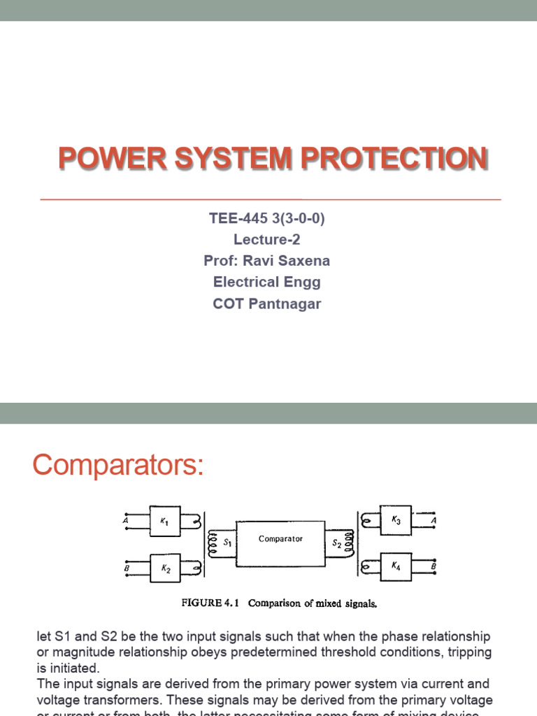 Power System Protection Lect-2-1 | PDF | Transformer | Electrical Impedance