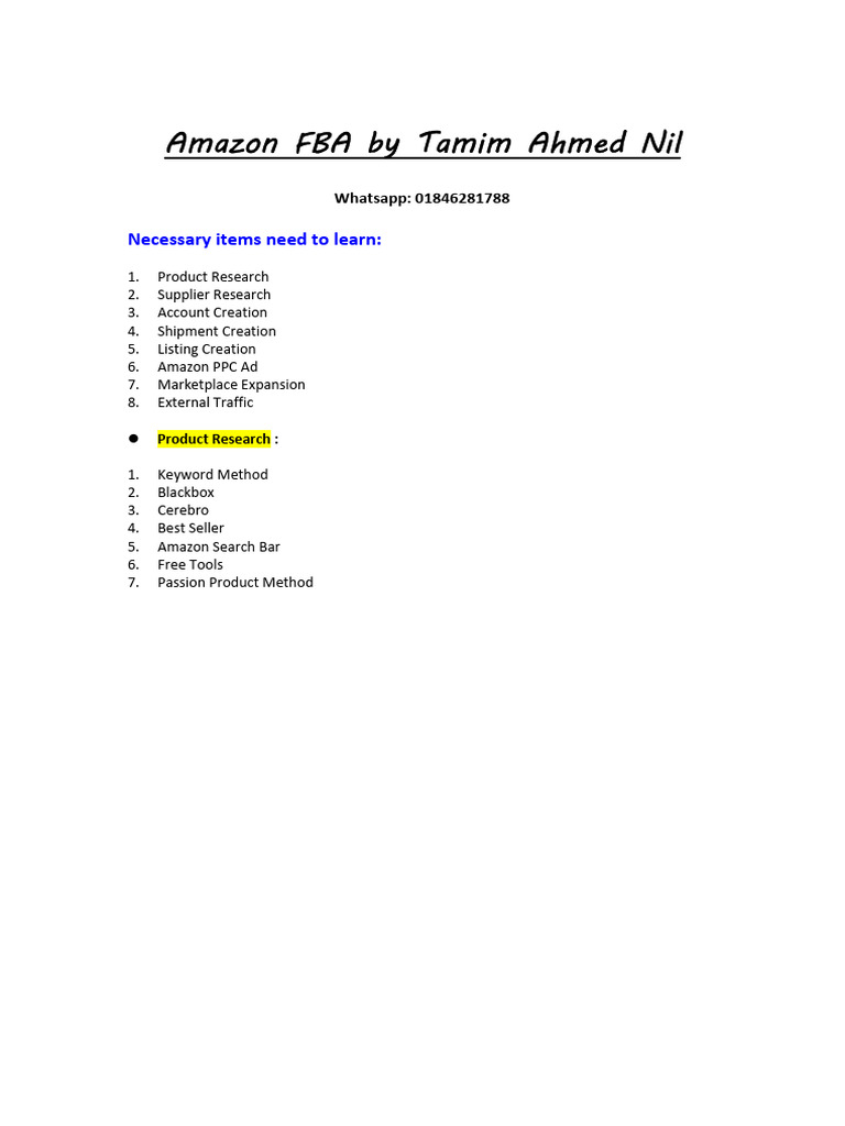 Amazon FBA | PDF