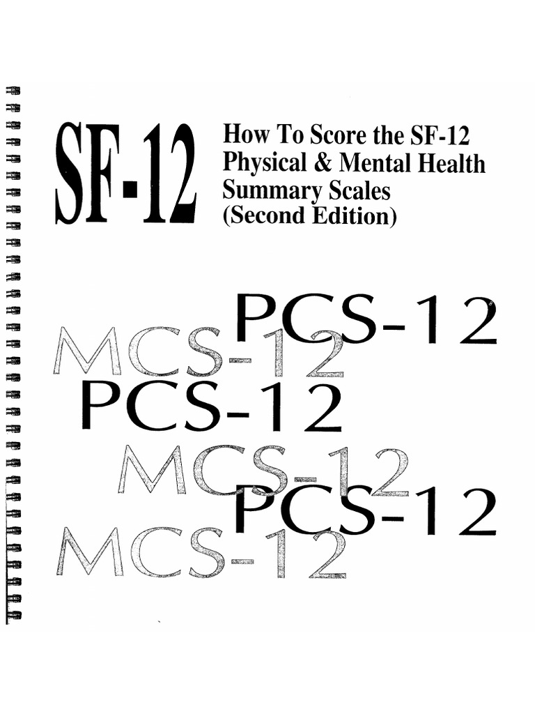 Wareetal HowtoScoreSF-12PhysicalMentalHealthSummaryScales 1996 | PDF