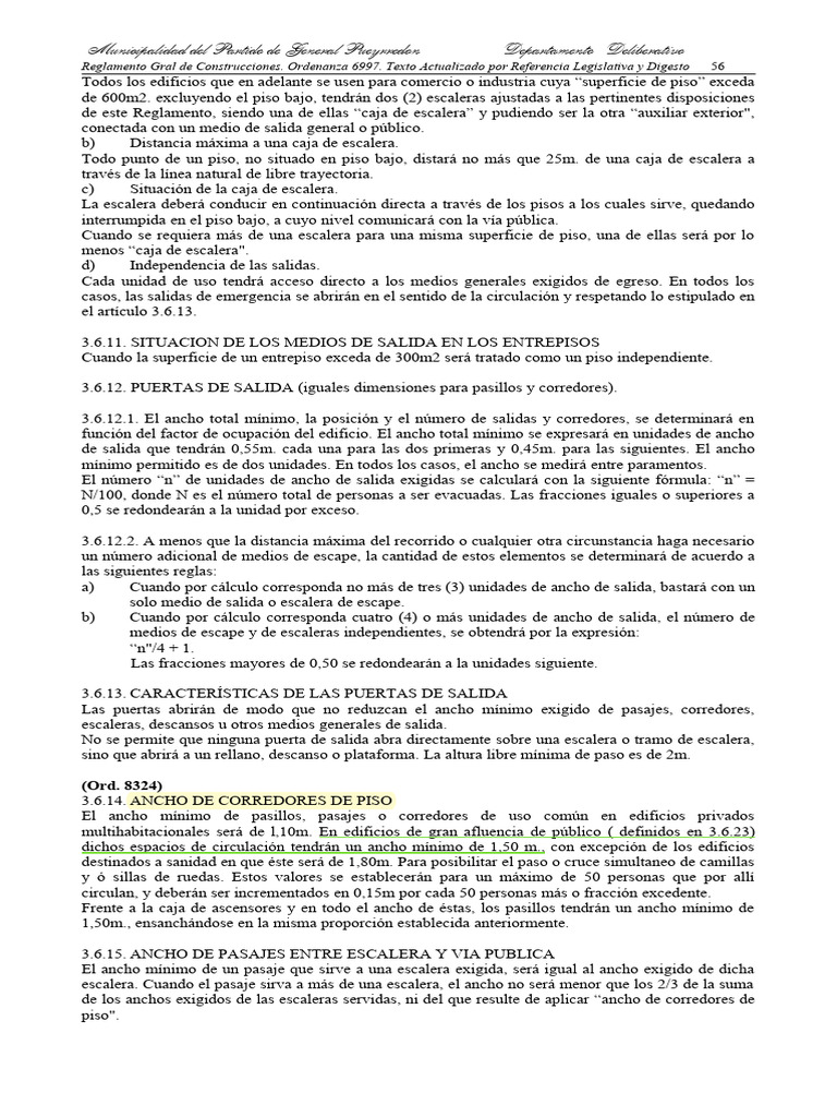 Reglamento General de Contrucciones (RGC) - Texto Actualizado Ord 6997 | PDF | Escalera | Ascensor