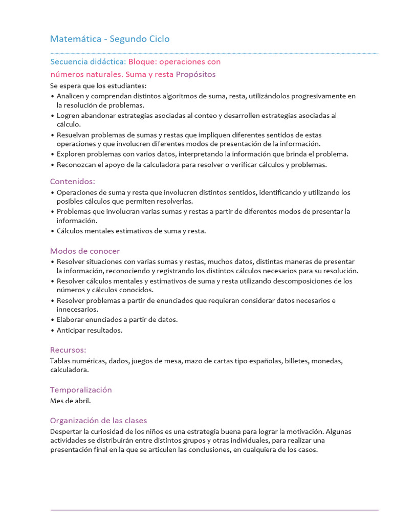 Estrategias de Suma y Resta en Matemáticas | PDF | Sustracción ...