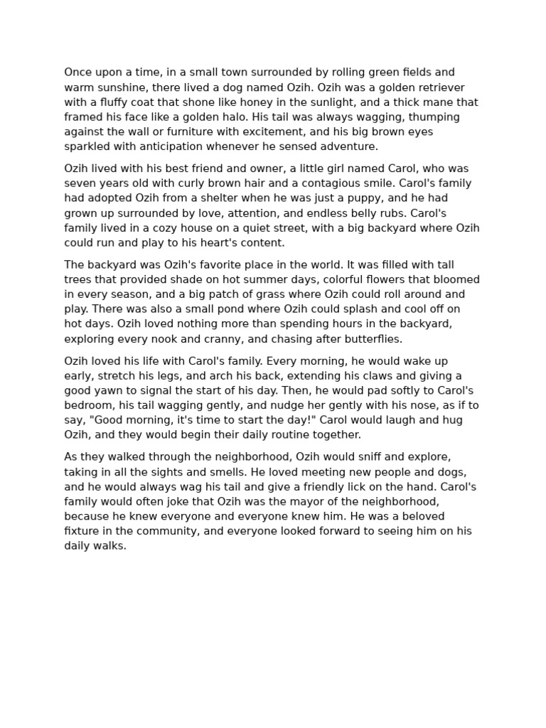 Dog Story | PDF