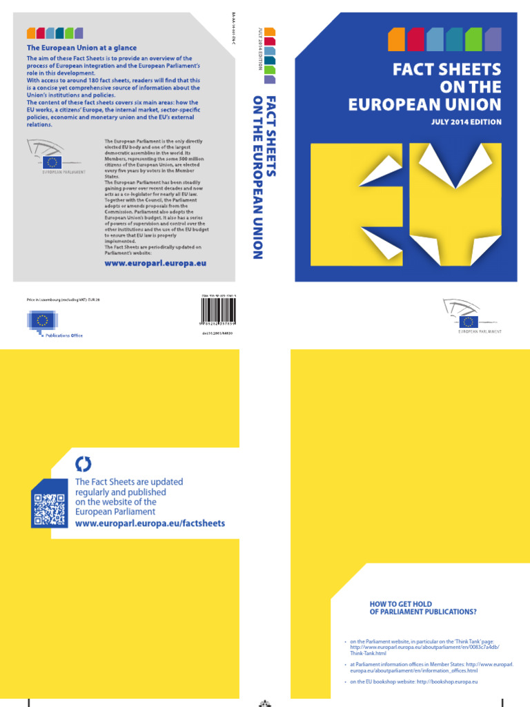 EU Fact Sheets 2014 | PDF | European Union | European Integration