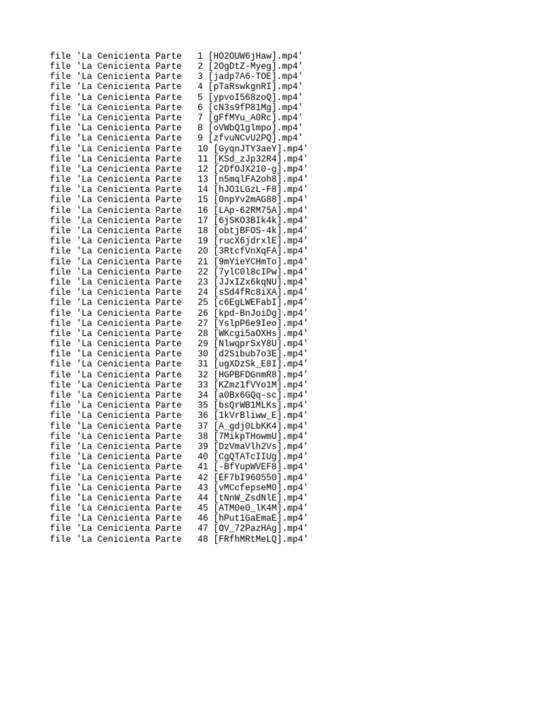Concat List | PDF | Computer File Formats | Computer File Concat List | PDF | Computer File Formats | Computer File