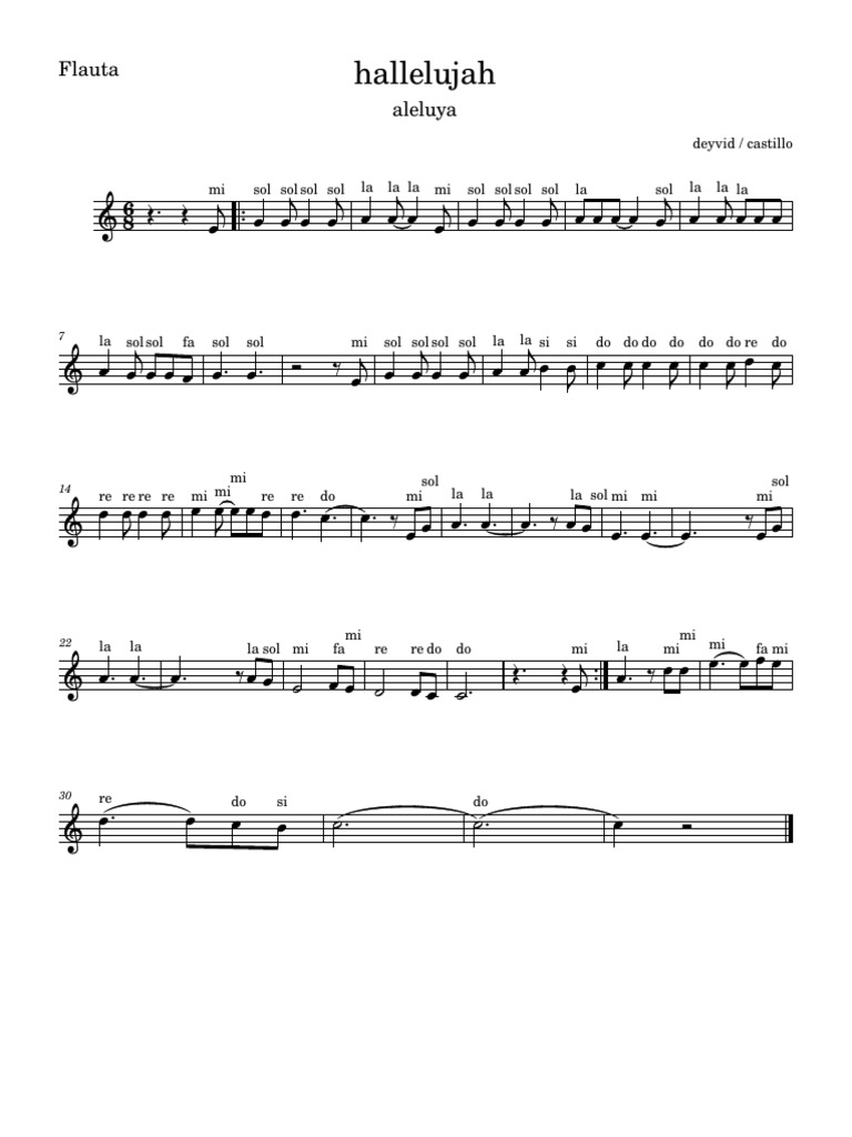 Flauta Sheet Music and Notes | PDF