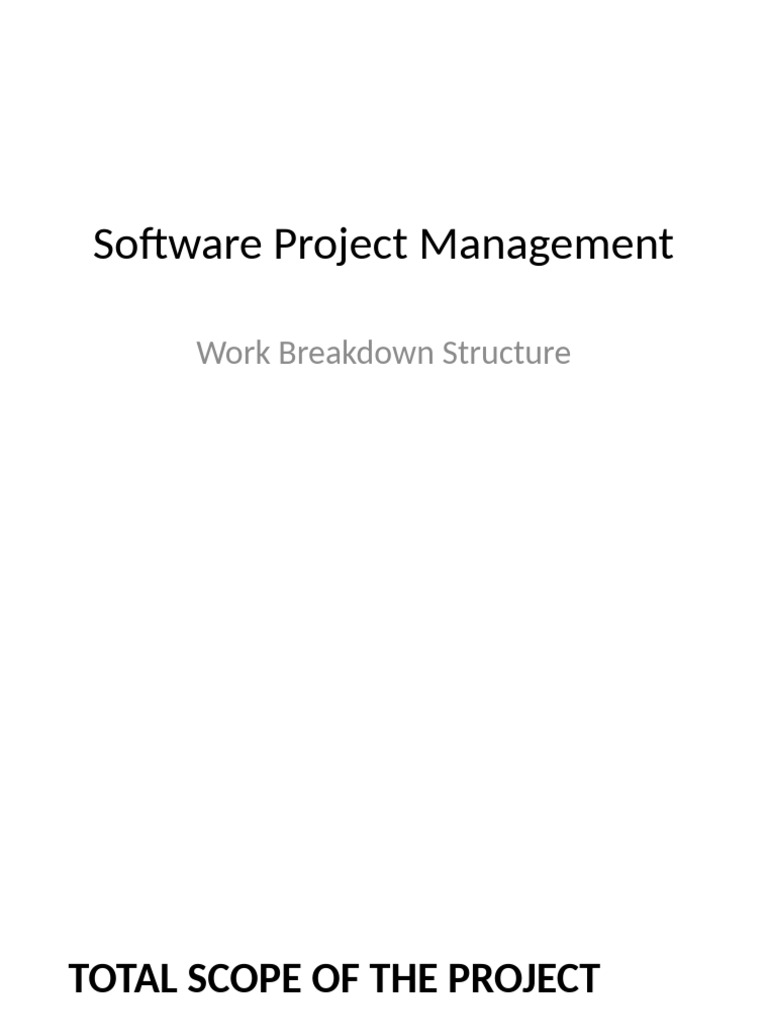 Lecture-09-Work Breakdown Structure | PDF | Computing | Information Technology