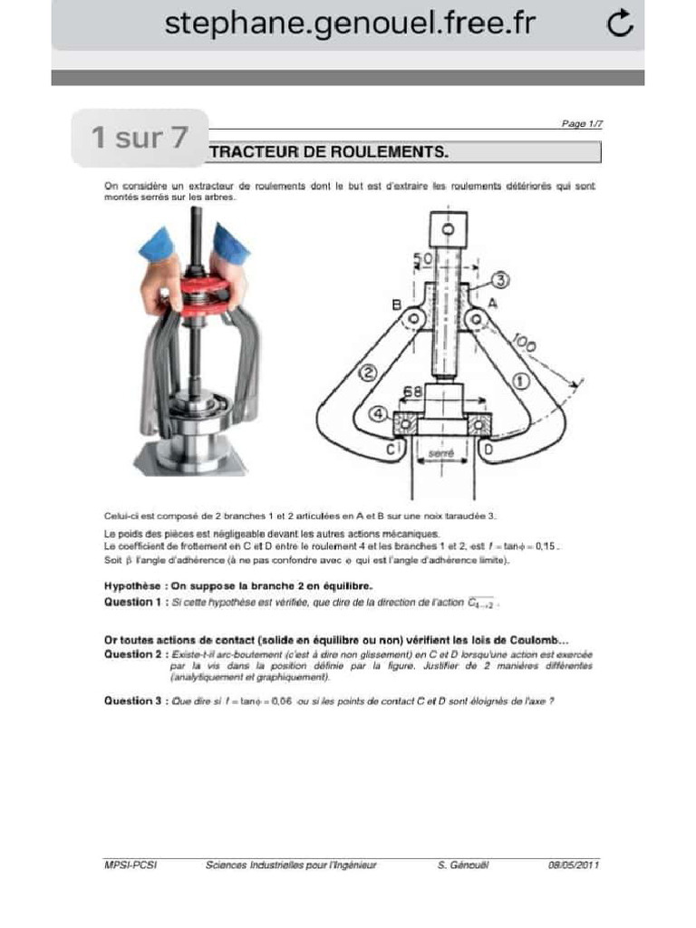 Exercice Corrigé Extracteur Des Roulements | PDF