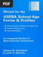 Manual For The ASEBA School-Age Forms & Profiles | PDF | Behavioural Sciences | Psychology