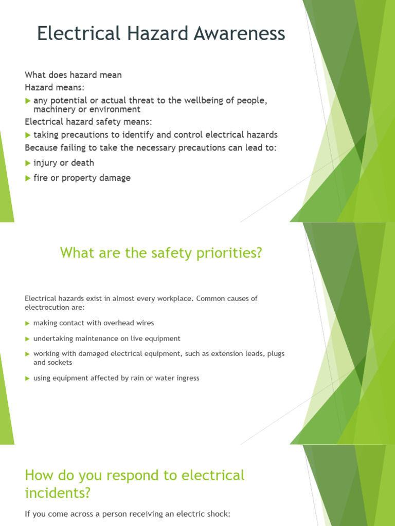 Electrical Hazard Awareness and Safety | PDF | Personal Protective ...