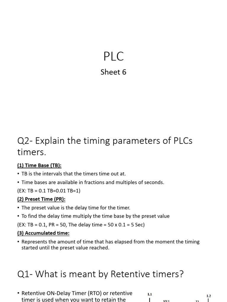 PLC-sheet6-online Presentation | PDF | Computer Engineering | Electrical Engineering