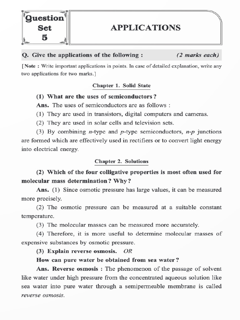 Applications 2 marks piyush sir | PDF