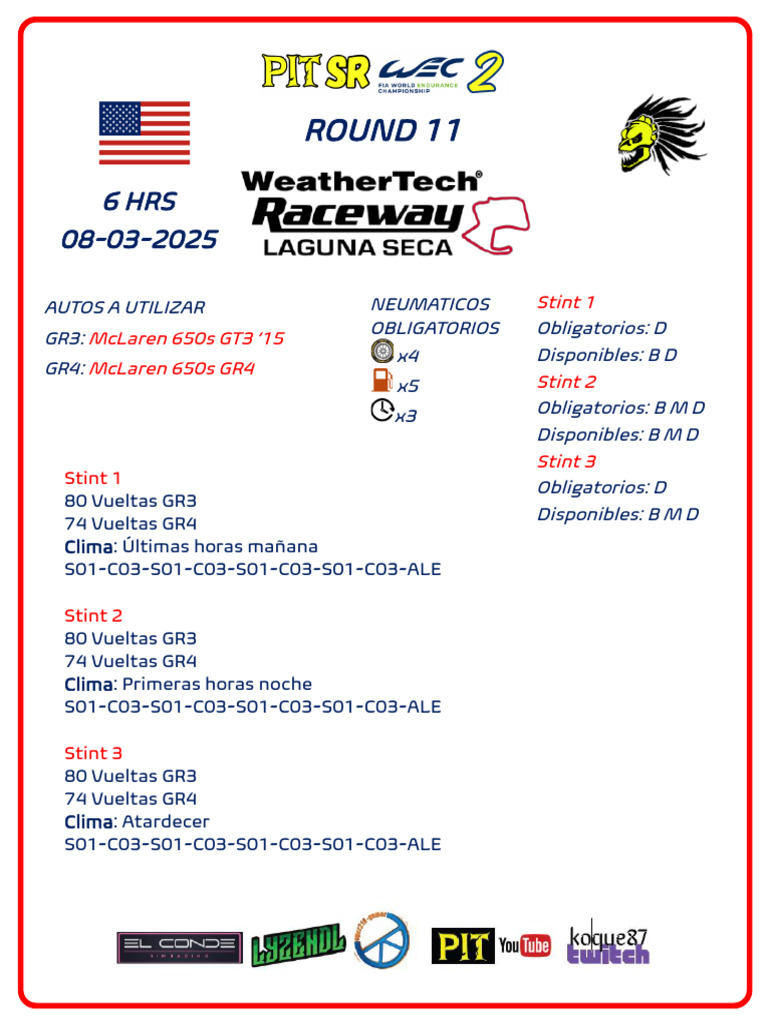 WEC R11 Laguna Seca | PDF