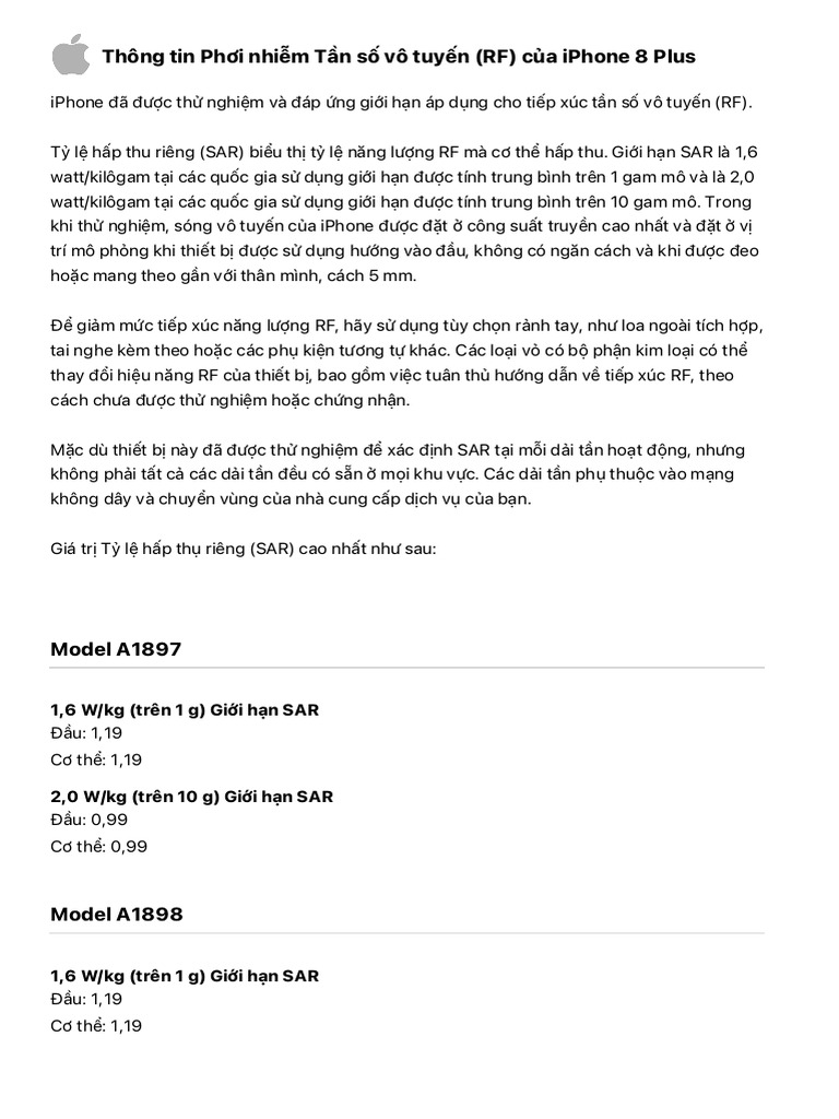 RFExposure - Iphone 8 Plus 2 | PDF