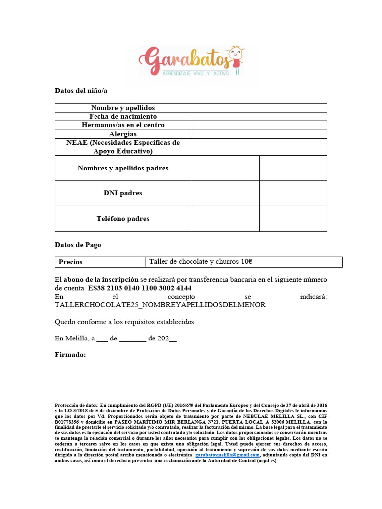 Inscripción Choco | PDF