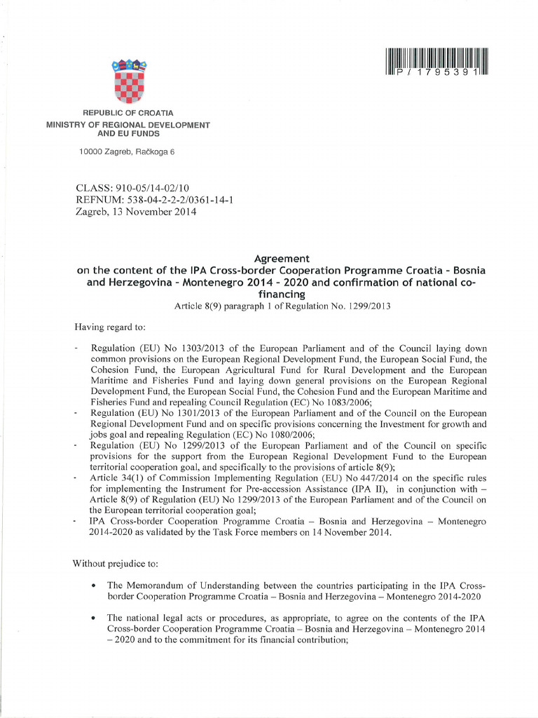 Annex 2 Written Agreement Croatia | PDF